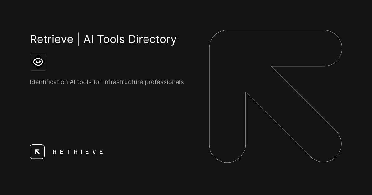 Identification AI tools for infrastructure professionals
